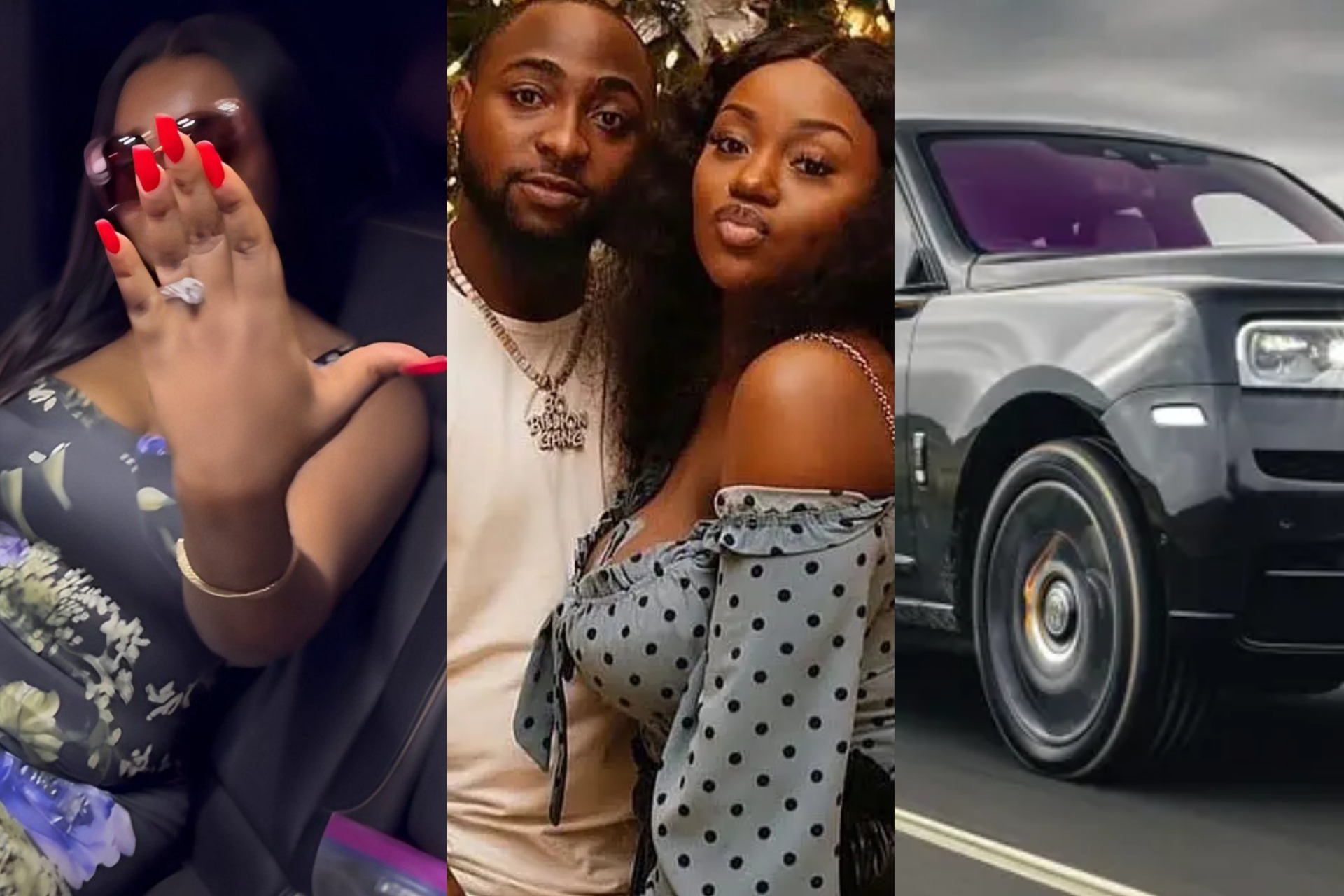 Davido says wife Chioma’s wedding ring worth three Rolls Royce cars ...