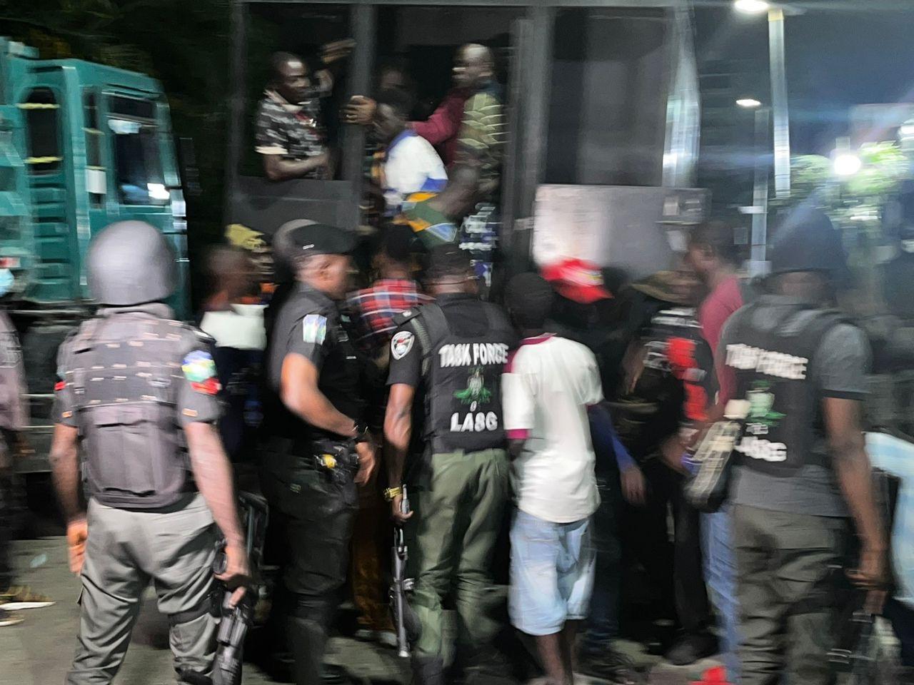 Lagos taskfore raids Ikoyi area, arrests 109 suspects, seizes 2,000 ...